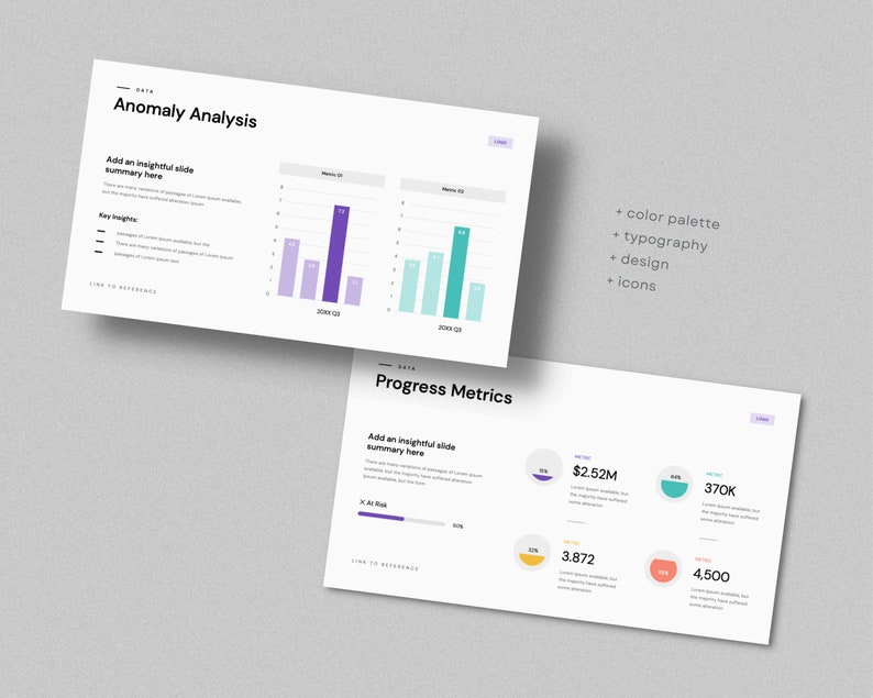 Data Analytics Powerpoint Template (secondary Colors) | Business Analysis PPT | Editable Charts ...