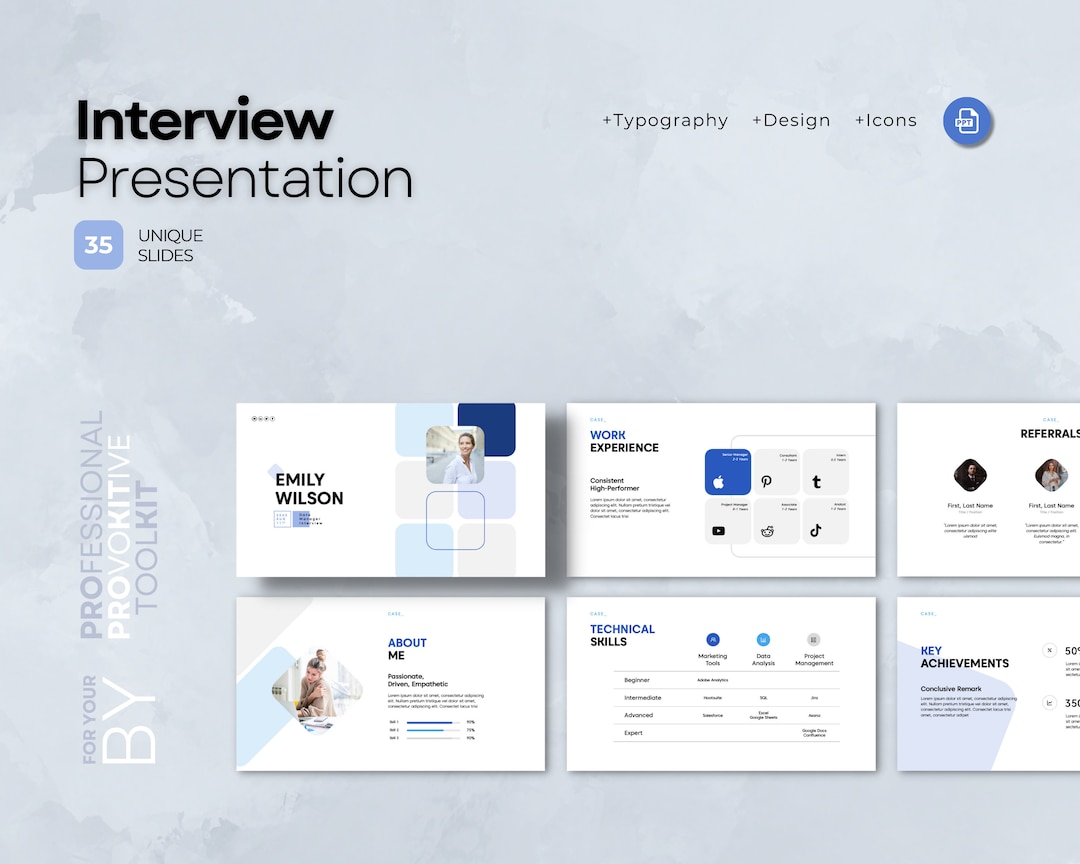 Job Interview Deck Powerpoint Template Ppt Template Job Search