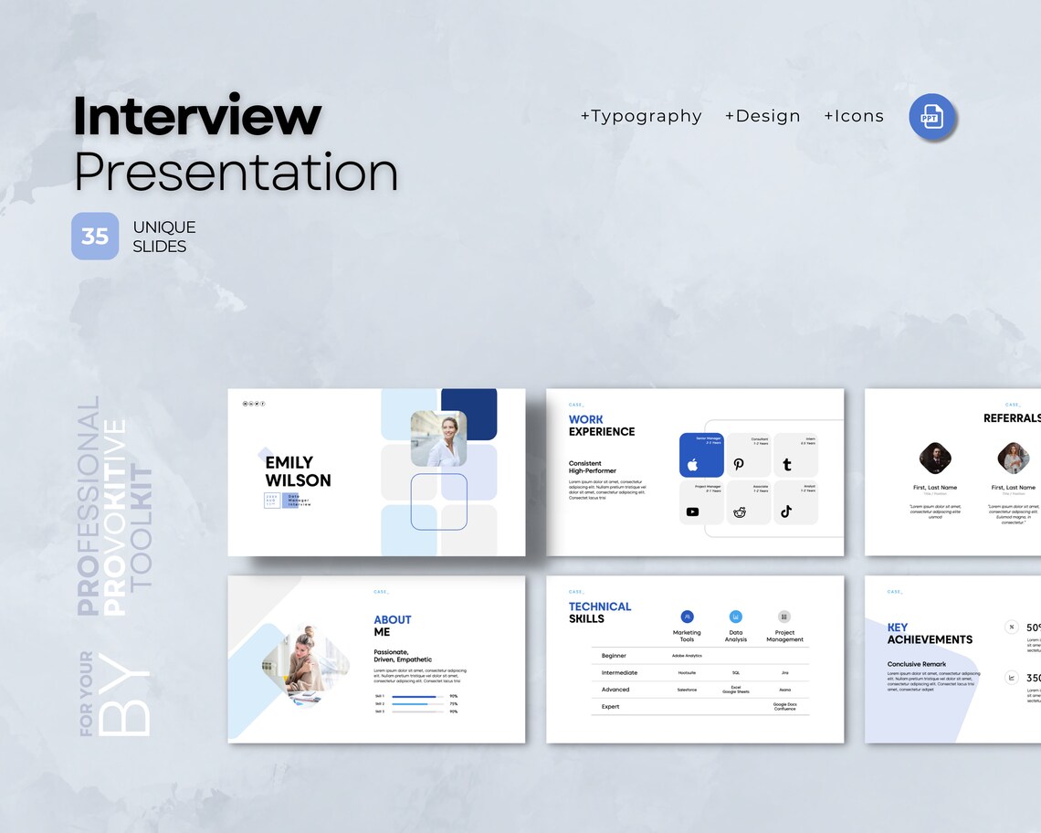 Job Interview Deck | Powerpoint Template | PPT Template | Job Search ...