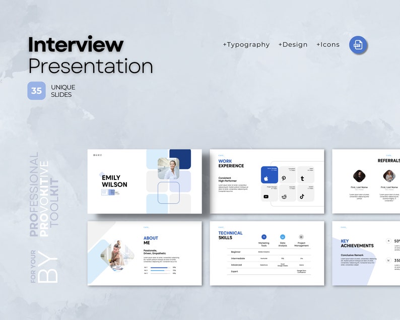 Job Interview Deck | Powerpoint Template | PPT Template | Job Search ...