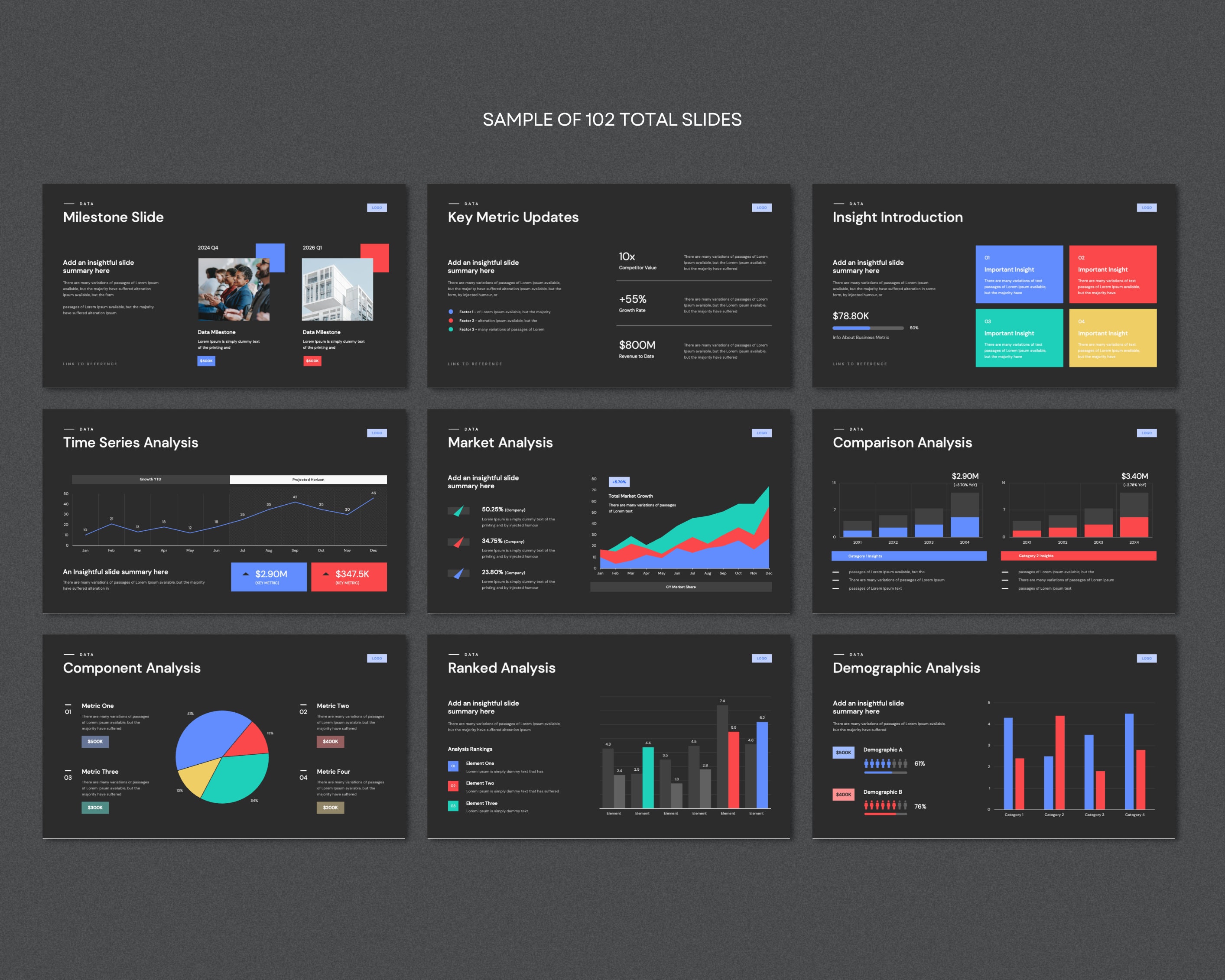 Data Analytics Powerpoint Template (dark Mode) | Business Analysis ...