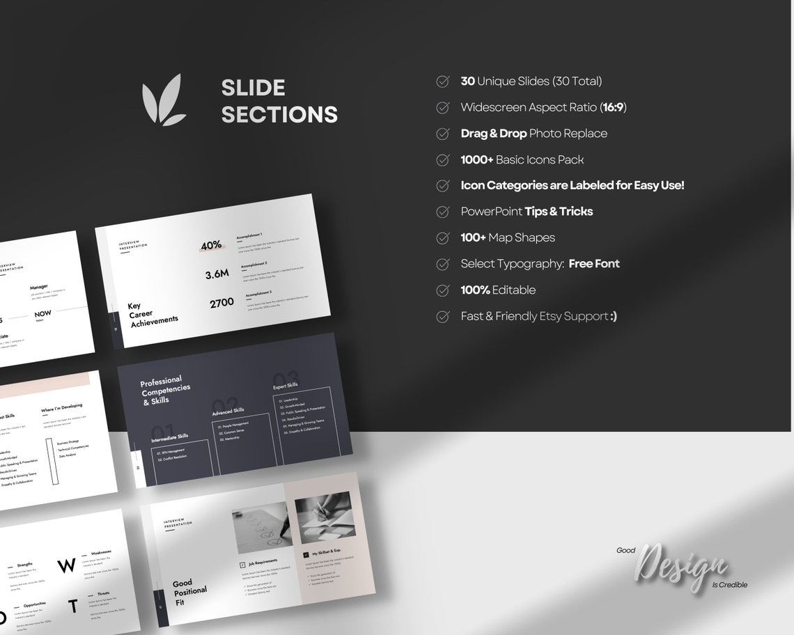 Minimalist Job Interview Powerpoint Template (beige Tint) | Career ...