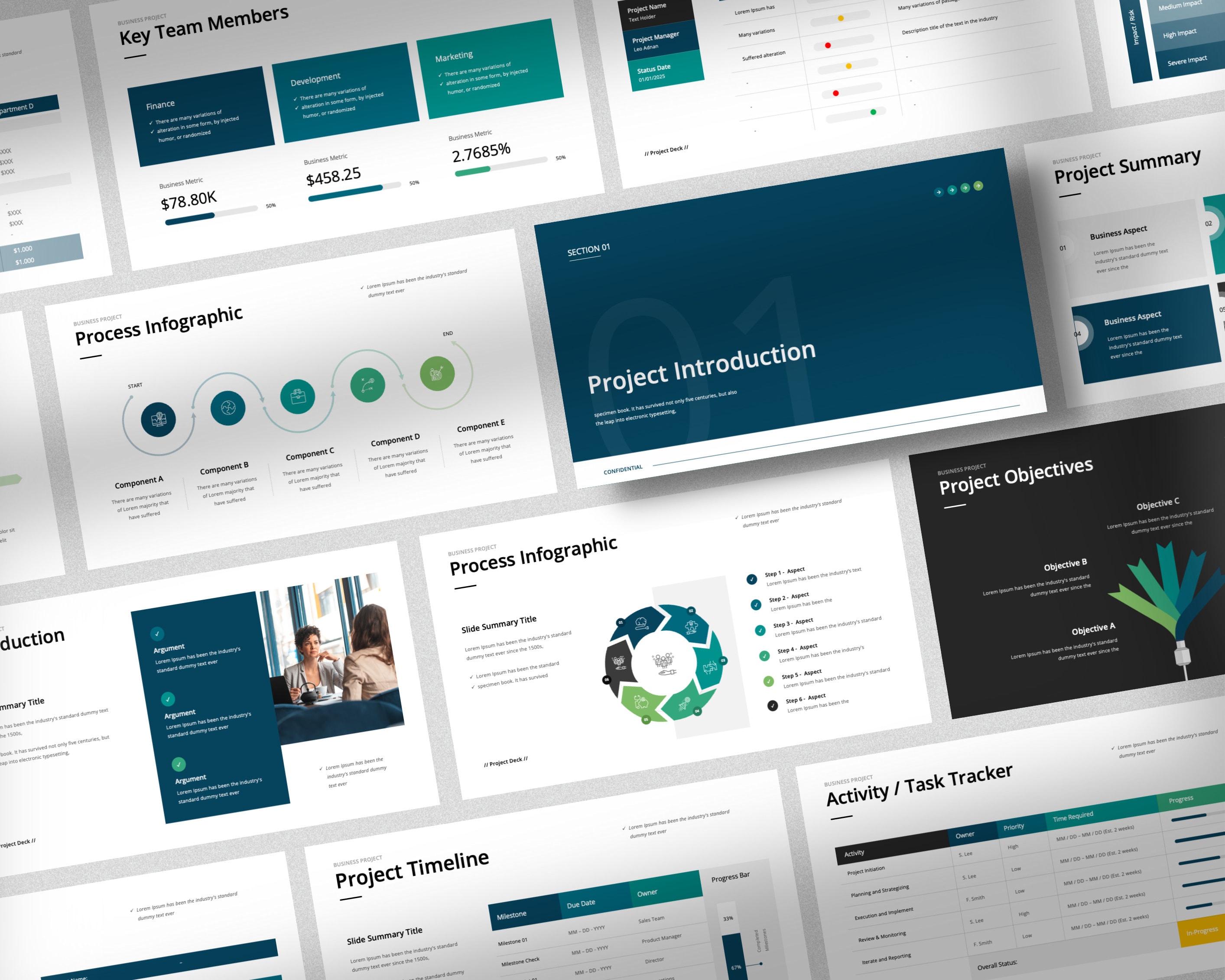 Project Kick-off & Status Report Deck | Project Management | Corporate ...