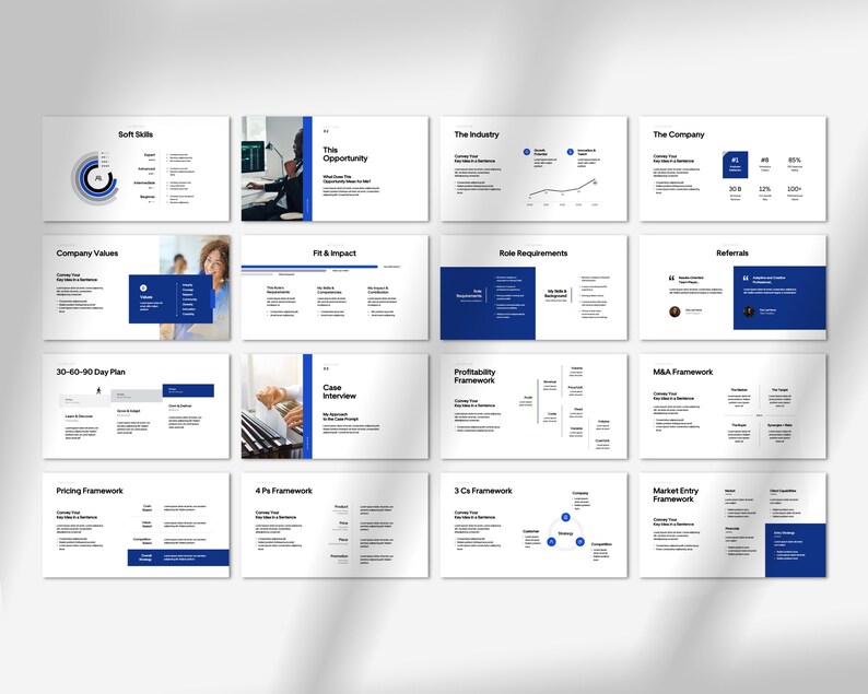 Job Interview Deck Powerpoint Template PPT Template Job Search Resource ...