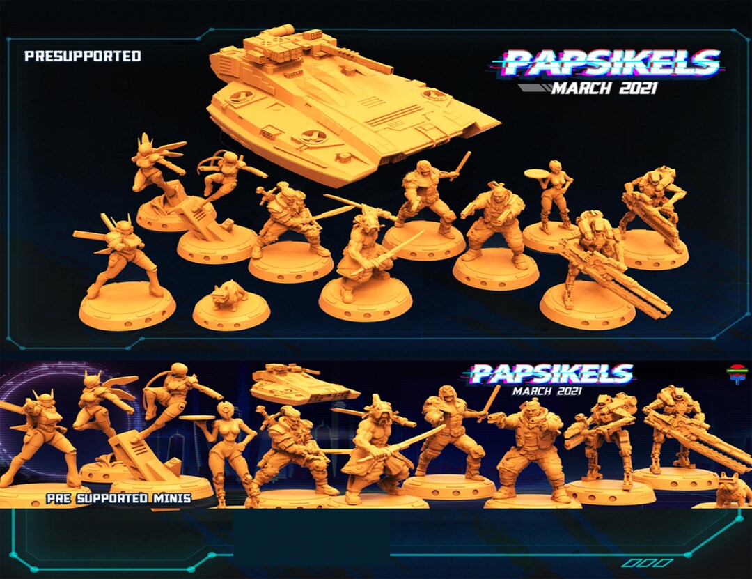 Papsikels Cyberpunk March 2021, 3D Miniatures Stl , Dnd Stl , Tabletop ...