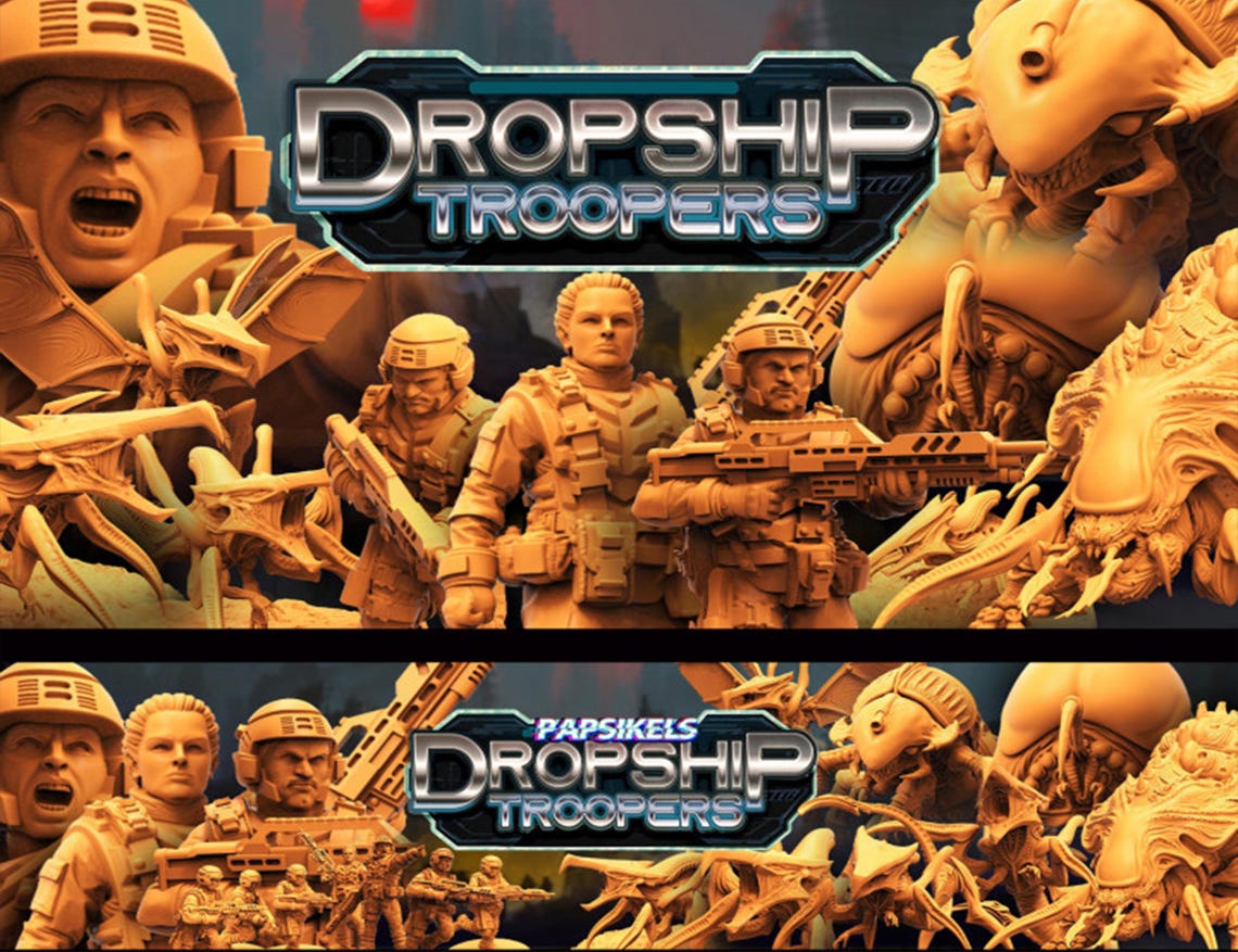 Papsikels Dropship Troopers December 2021, 3D Miniatures Stl , Dnd Stl ...
