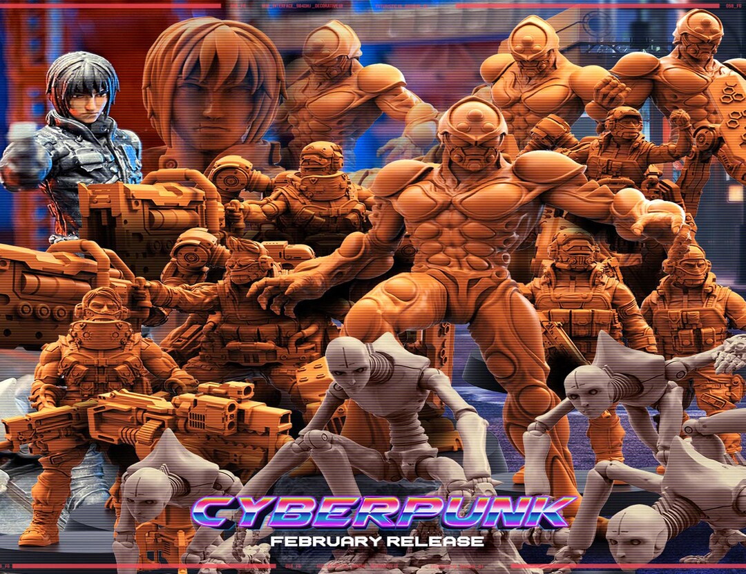 Papsikels Cyberpunk February 2024, 3D Miniatures Stl Files, Dnd Stl ...