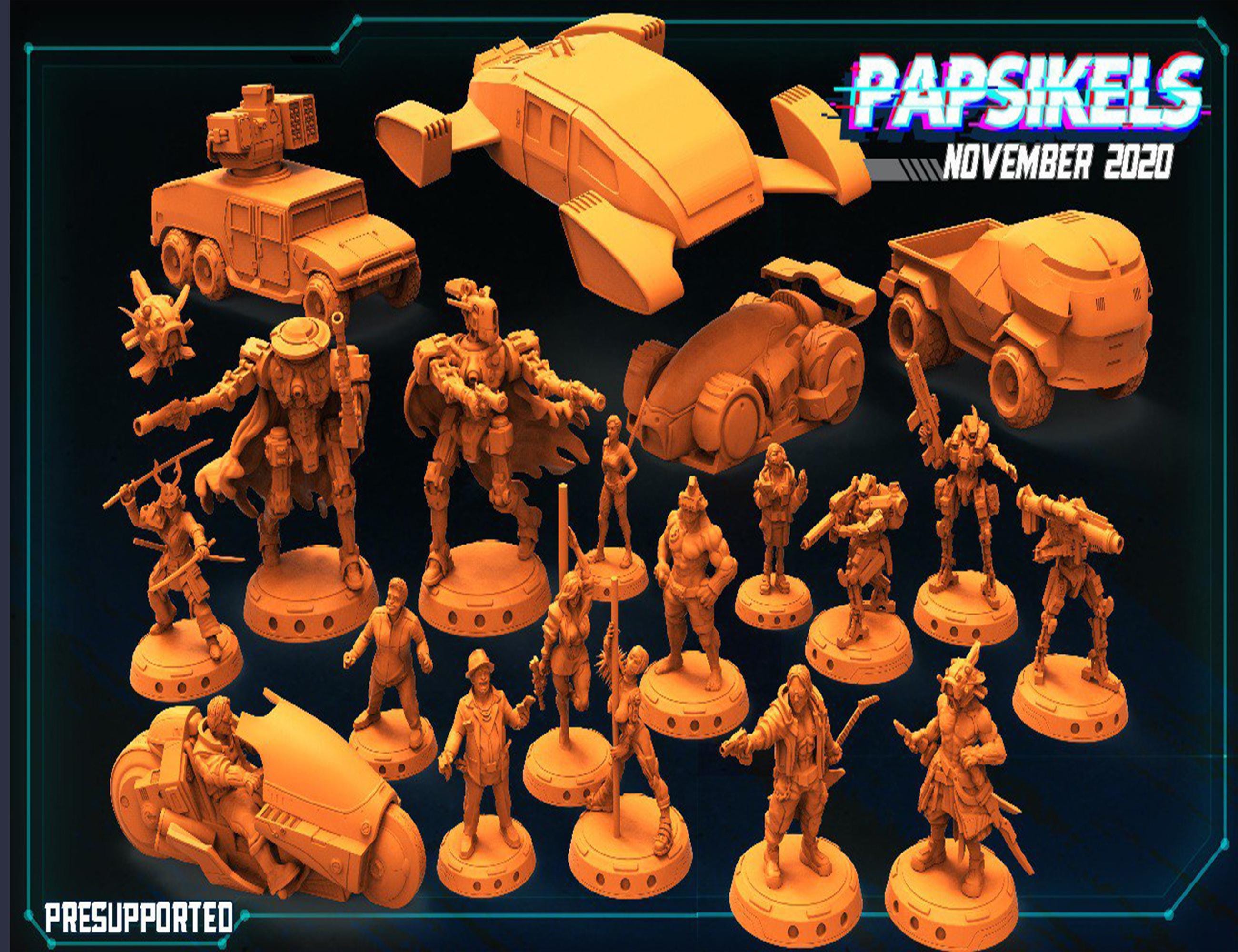 Papsikels November 2020, 3D Miniatures Stl , Dnd Stl , Tabletop Stl ...