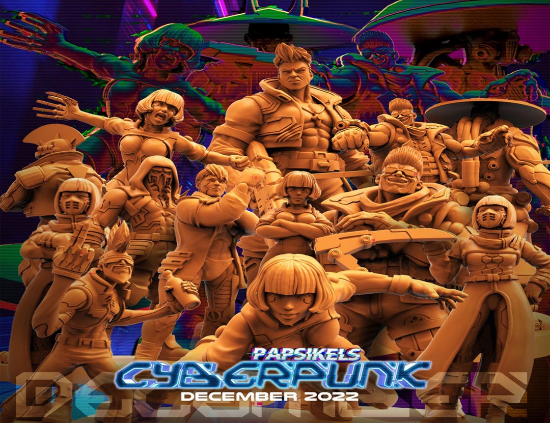 Papsikels Cyberpunk December 2022, 3D Miniatures Stl Files, Dnd Stl ...