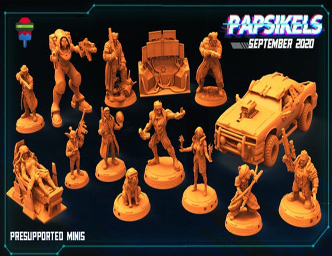 Papsikels September 2020, 3D Miniatures Stl , Dnd Stl , Tabletop Stl ...
