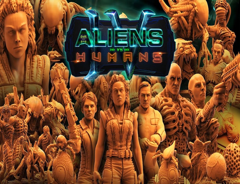 Papsikels Aliens Vs Human October 2021, 3D Miniatures Stl , Dnd Stl ...