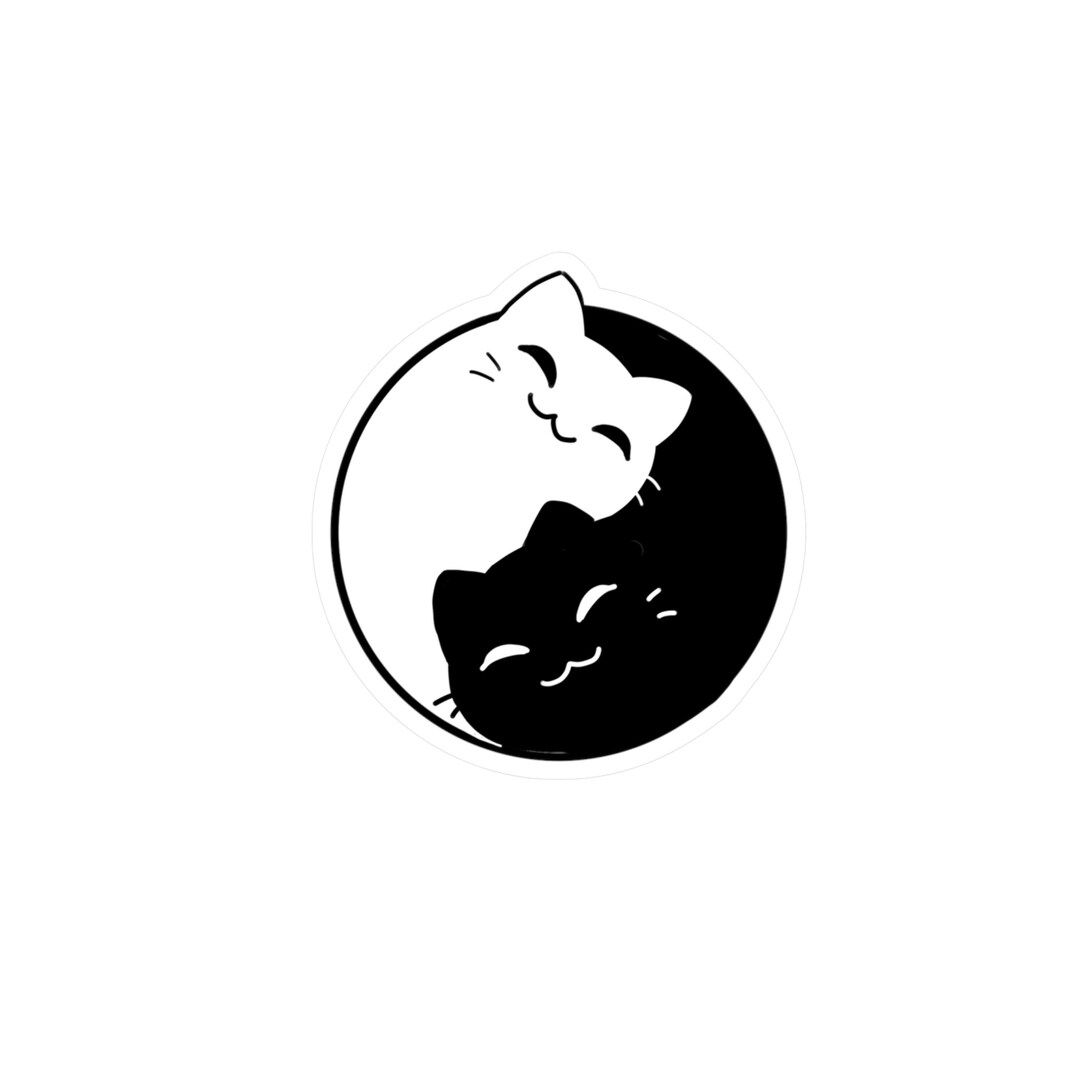 Ying Yang Kitties Kiss-cut Vinyl Decals - Etsy