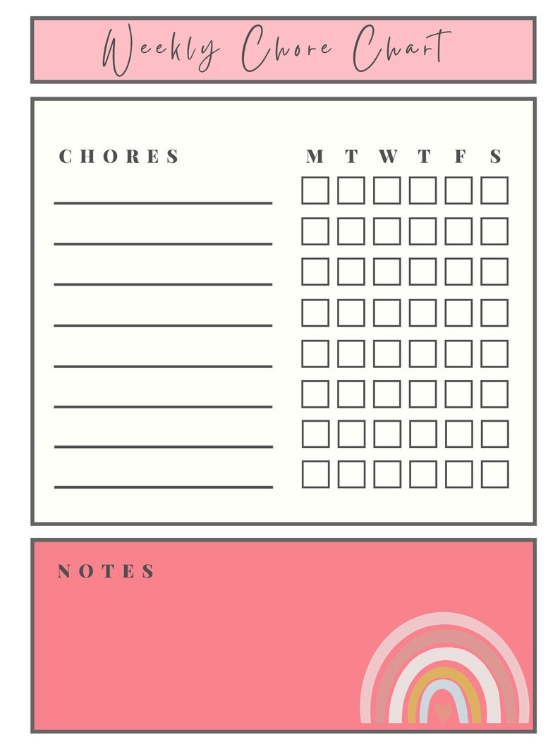 Chore Chart for Kids - Etsy