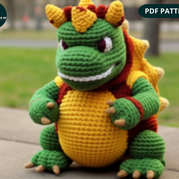 Bowser Plush Pattern Etsy