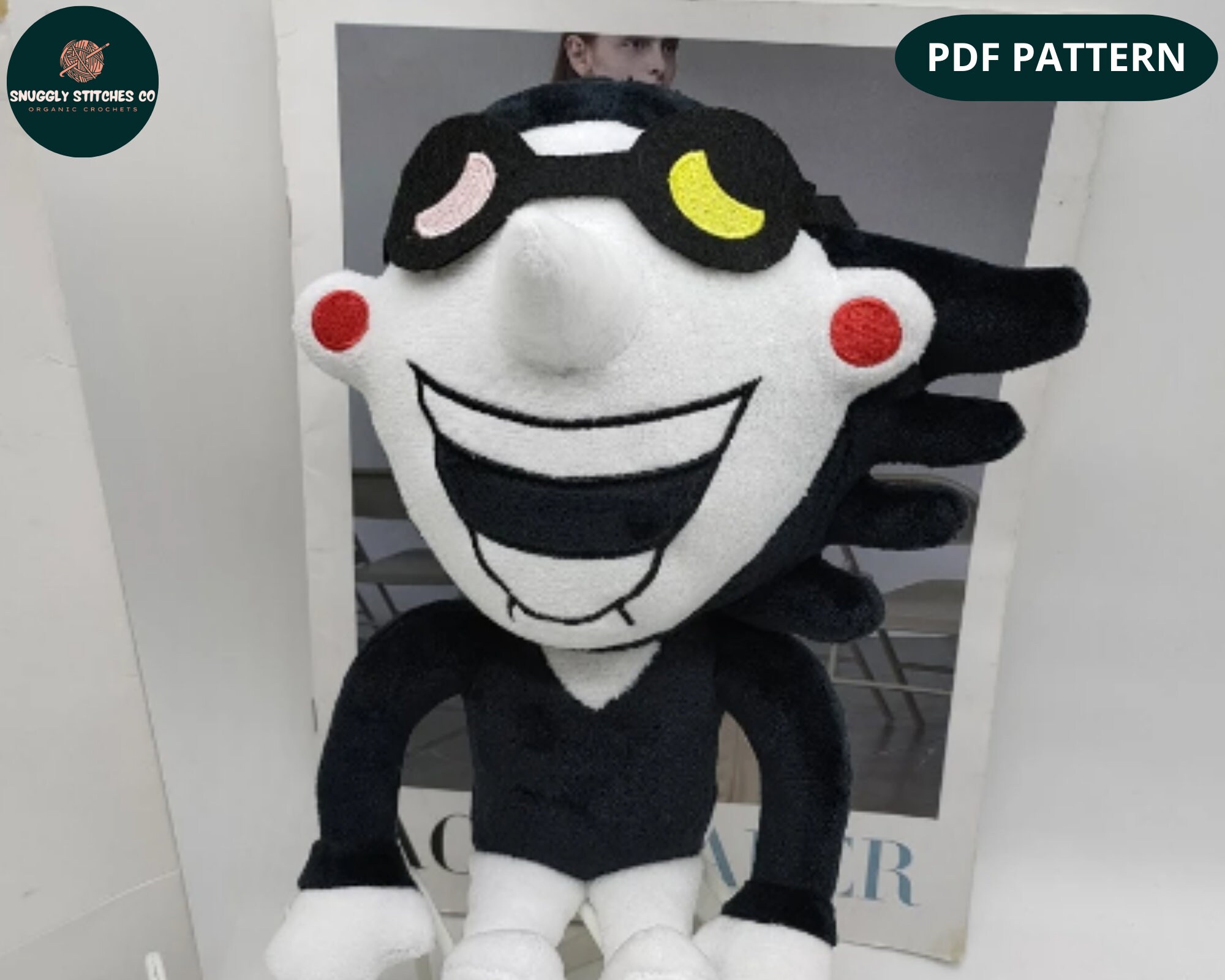 Spamton Plush Toy Crochet Pattern Soft Amigurumi Spamton - Etsy