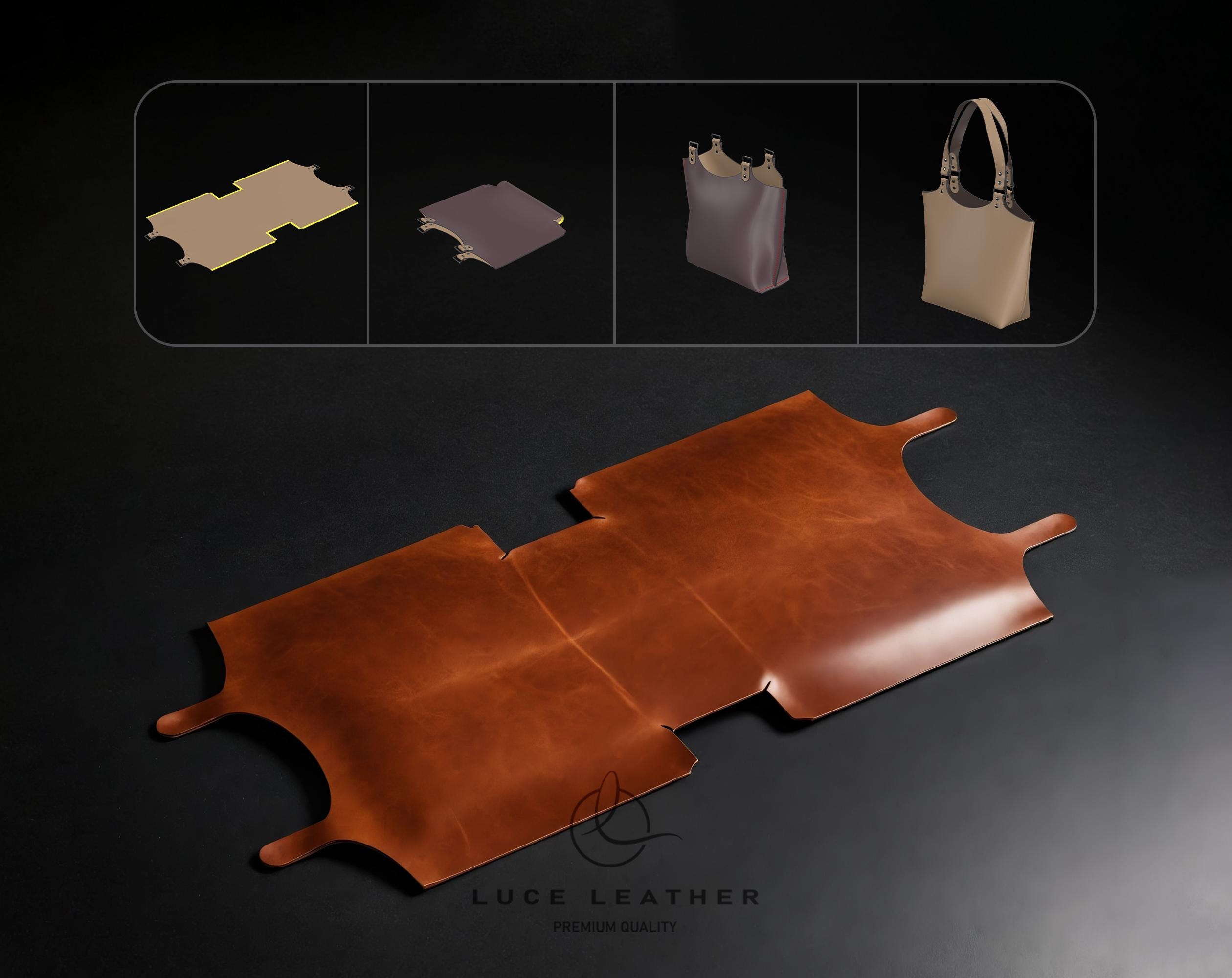 Aria Tote Bag Pattern | PDF & SVG | One-piece Template | DIY ...