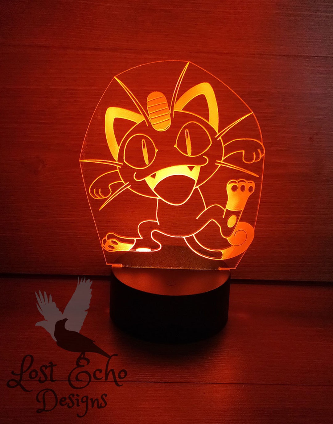 Meowth Pokemon LED Lamp - Etsy