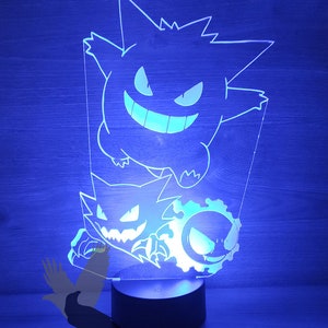 Gastly Haunter Gengar Evolutions Pokemon LED Lamp - Etsy Australia