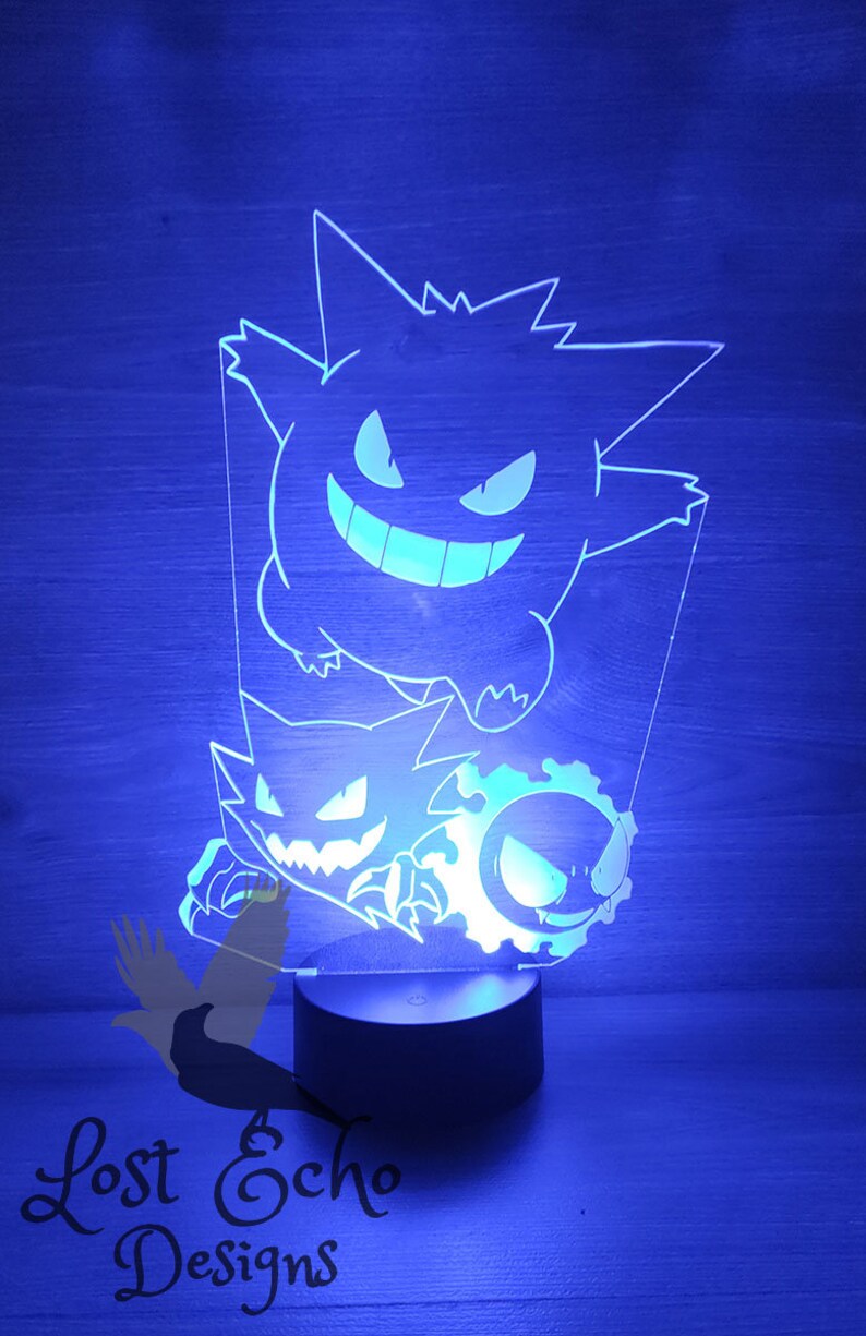 Gastly Haunter Gengar Evolutions Pokemon LED Lamp - Etsy Australia