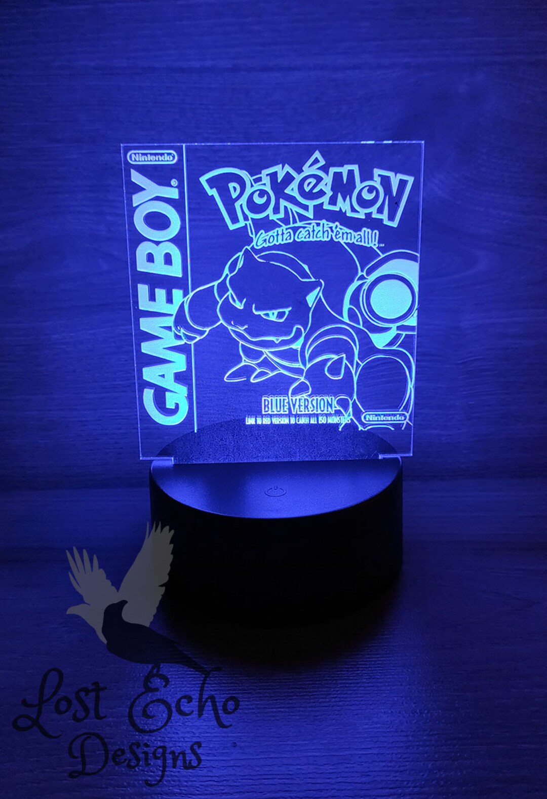 Blastoise Pokemon Blue LED Lamp - Etsy Canada