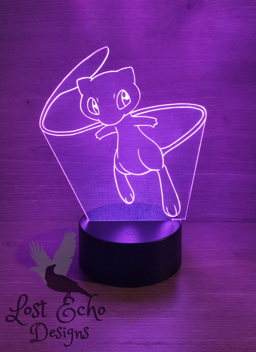 Mew Pokemon LED Lamp - Etsy