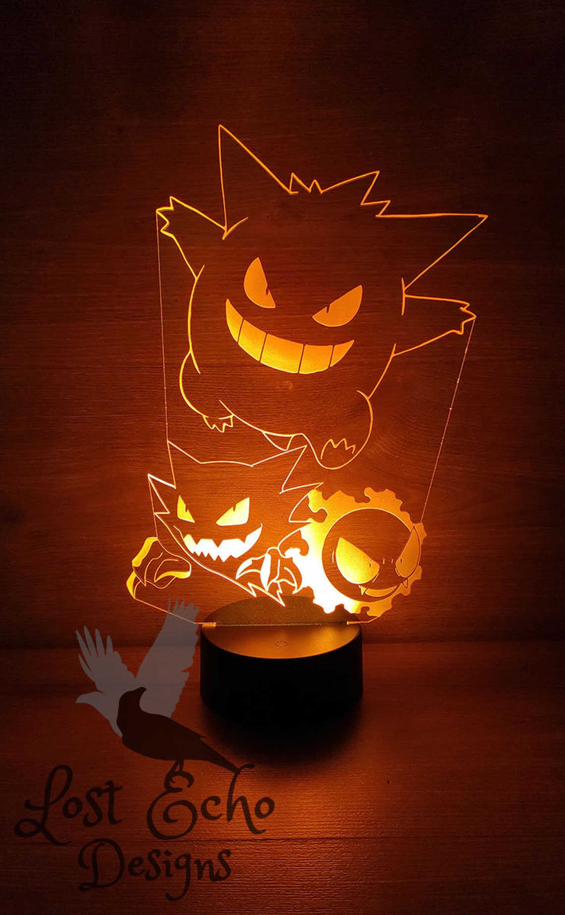 Gastly Haunter Gengar Evolutions Pokemon LED Lamp - Etsy Australia