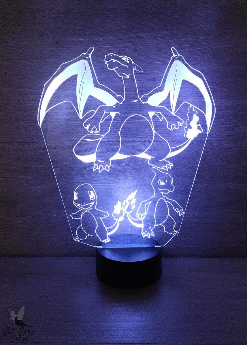 Charmander Charmeleon Charizard Evolutions Pokemon LED Lamp - Etsy