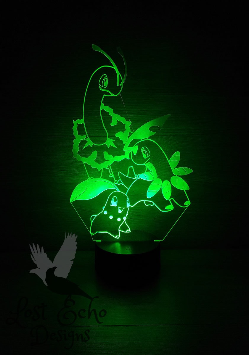 Chikorita Bayleef Meganium Evolutions Pokemon LED Lamp - Etsy