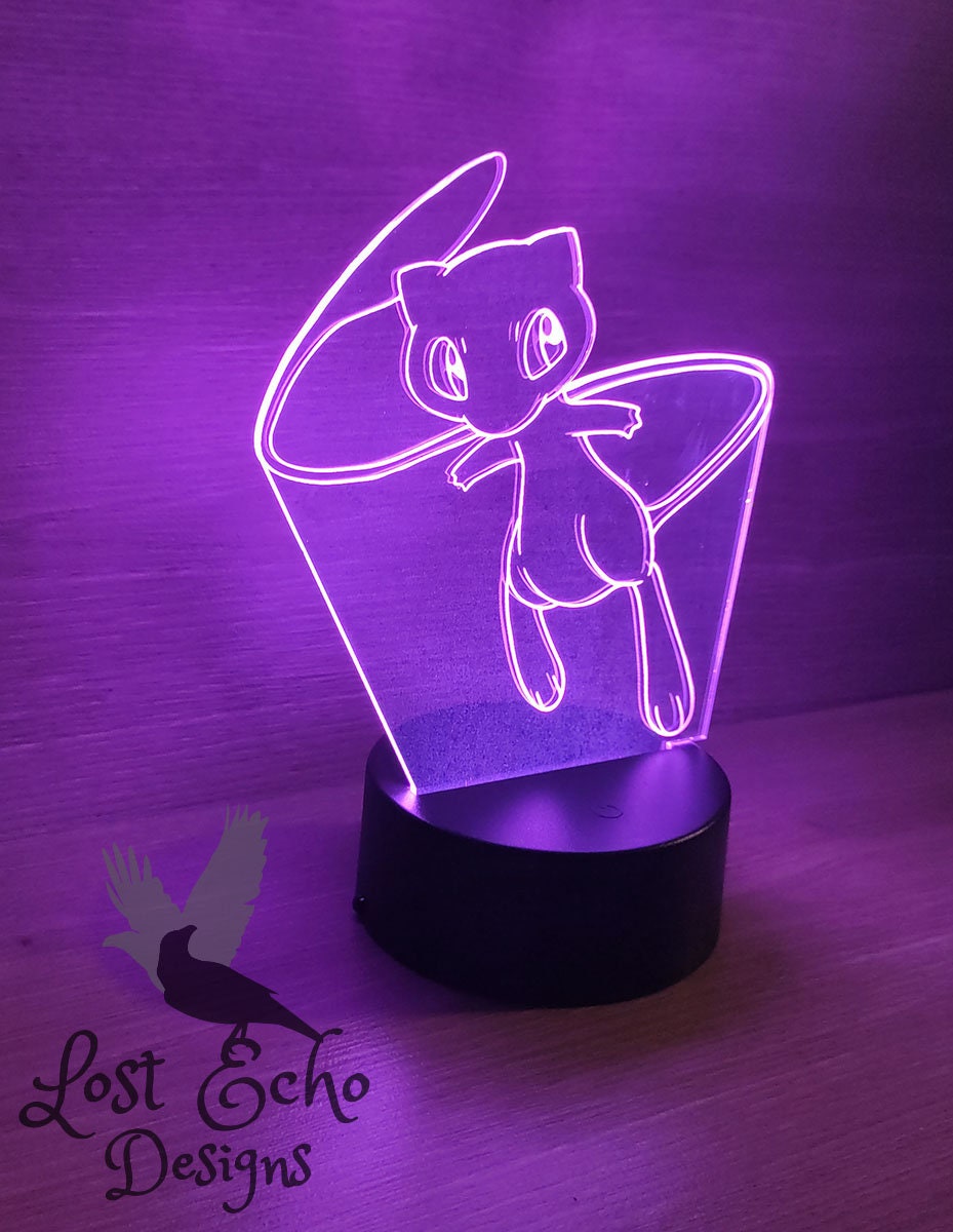Mew Pokemon LED Lamp - Etsy