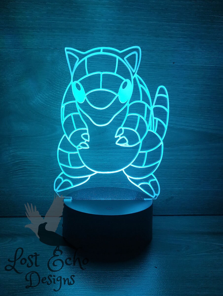 Sandshrew Pokemon LED Lamp - Etsy