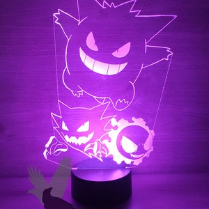 Gastly Haunter Gengar Evolutions Pokemon LED Lamp - Etsy Australia