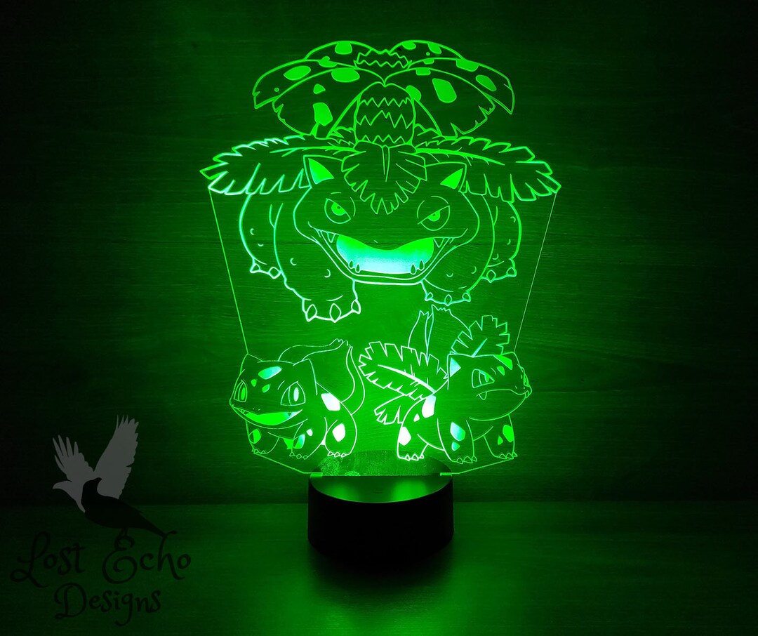 Bulbasaur Ivysaur Venasaur Evolutions Pokemon LED Lamp - Etsy