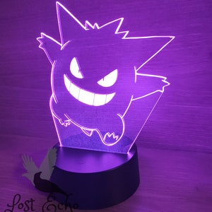 Gengar Pokemon LED Lamp - Etsy