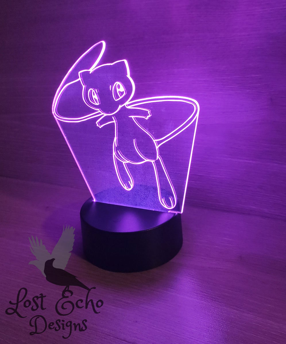 Mew Pokemon LED Lamp - Etsy