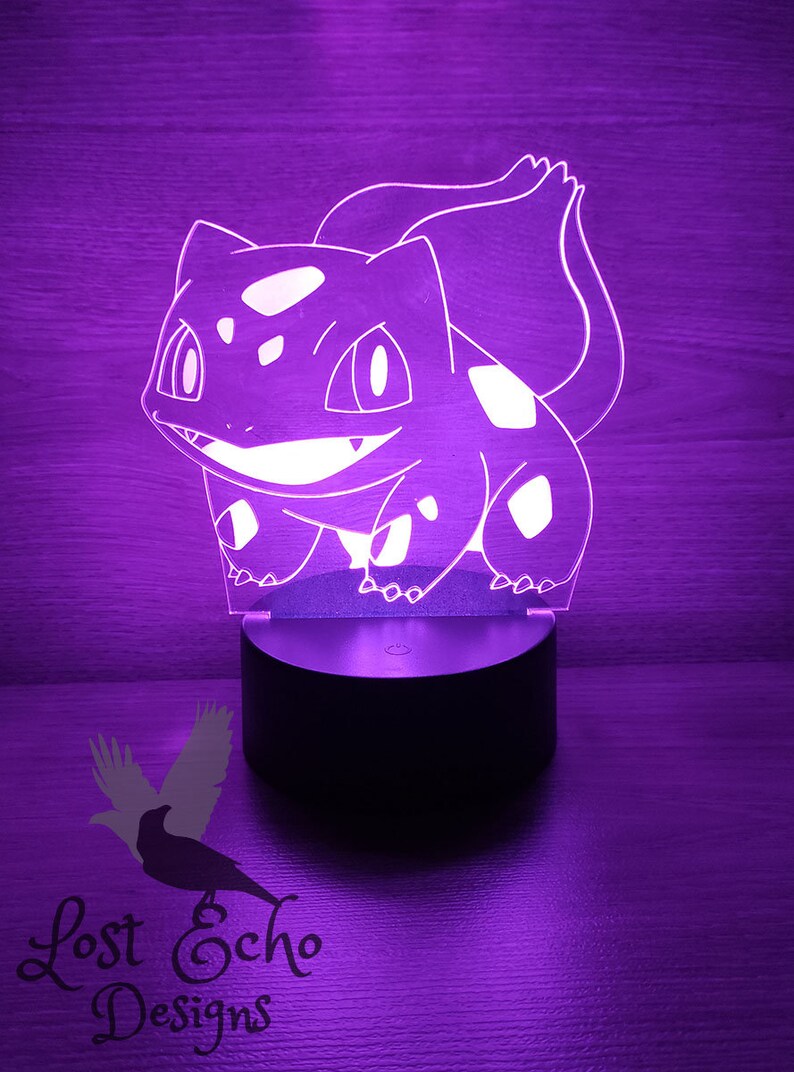 Bulbasaur Pokemon LED Lamp - Etsy