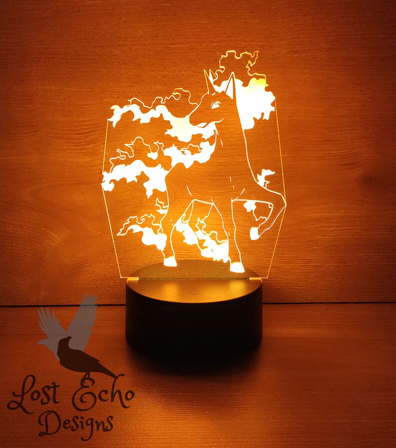 Rapidash Pokemon LED Lamp - Etsy