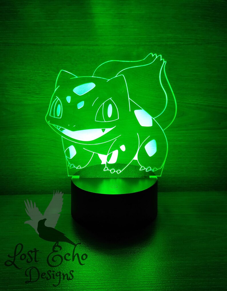 Bulbasaur Pokemon LED Lamp - Etsy