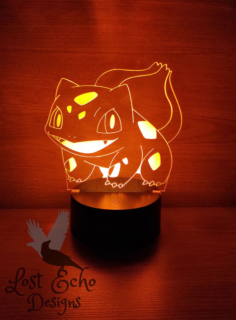Bulbasaur Pokemon LED Lamp - Etsy