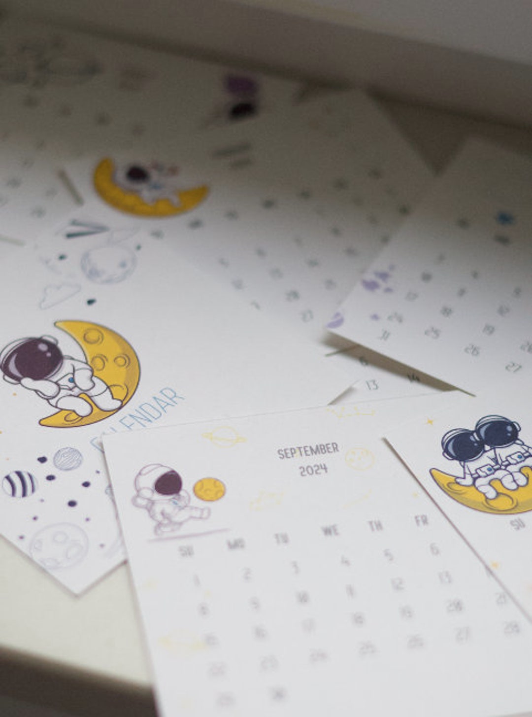 Digital Calendar, PDF Calendar, Calendar With Astronauts, Office ...