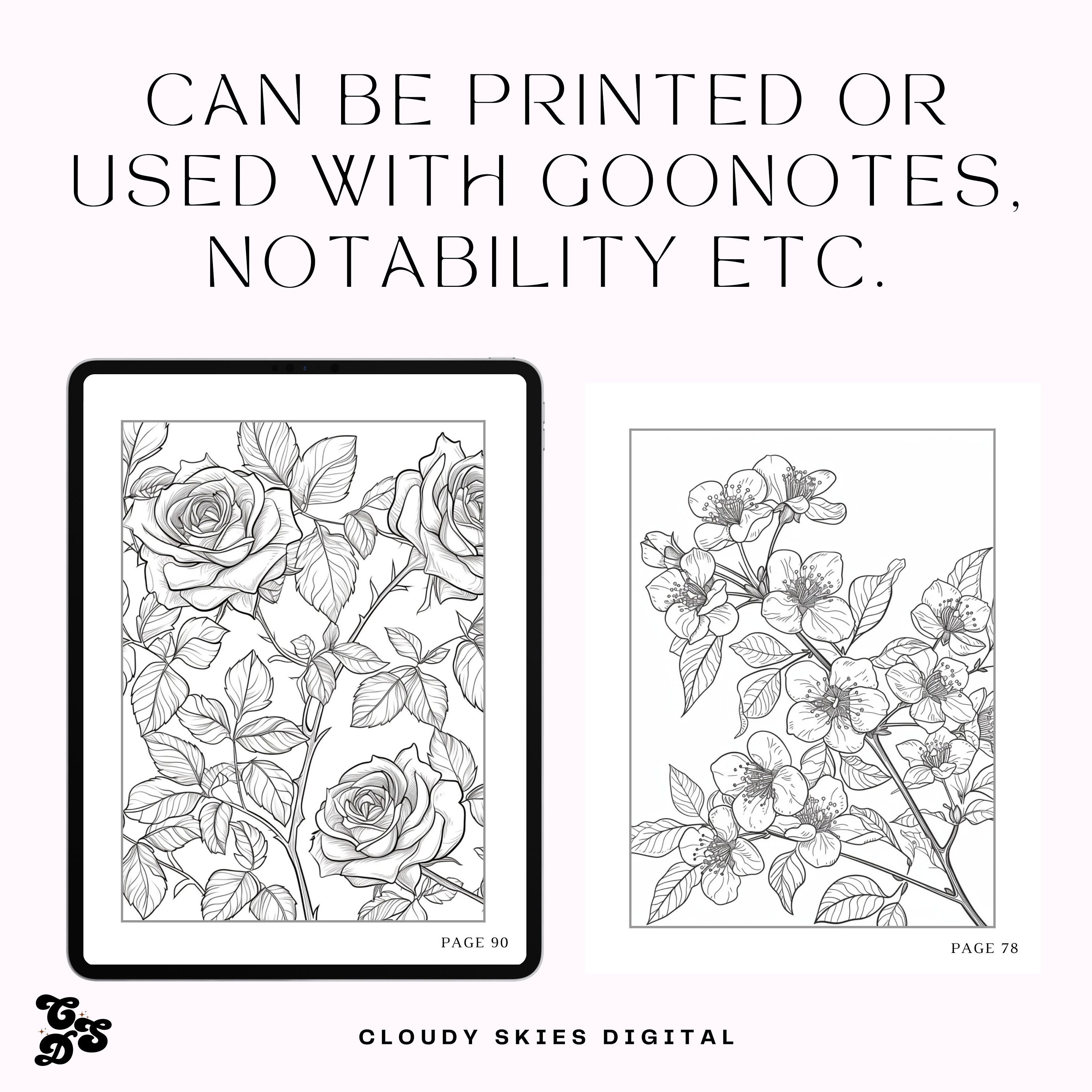 120 Floral Patters Coloring Pages,adult Coloring Pages, Stress Relieve ...