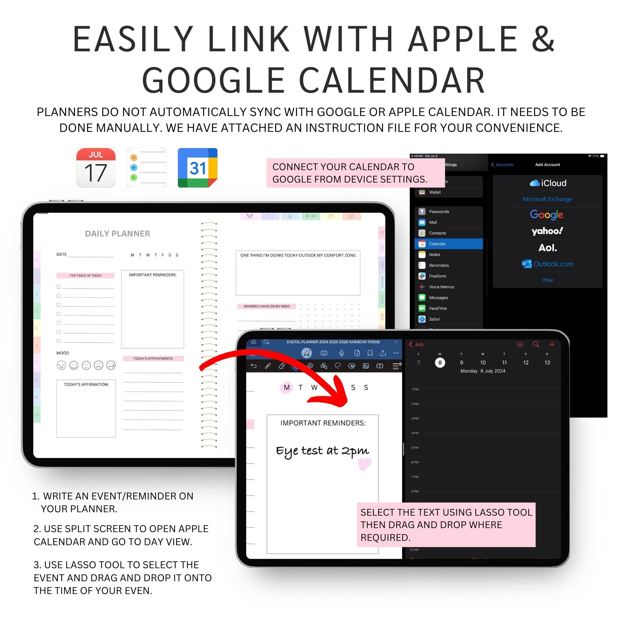 All-in-one Digital Planner 2024, 2025, Undated Digital Planner ...