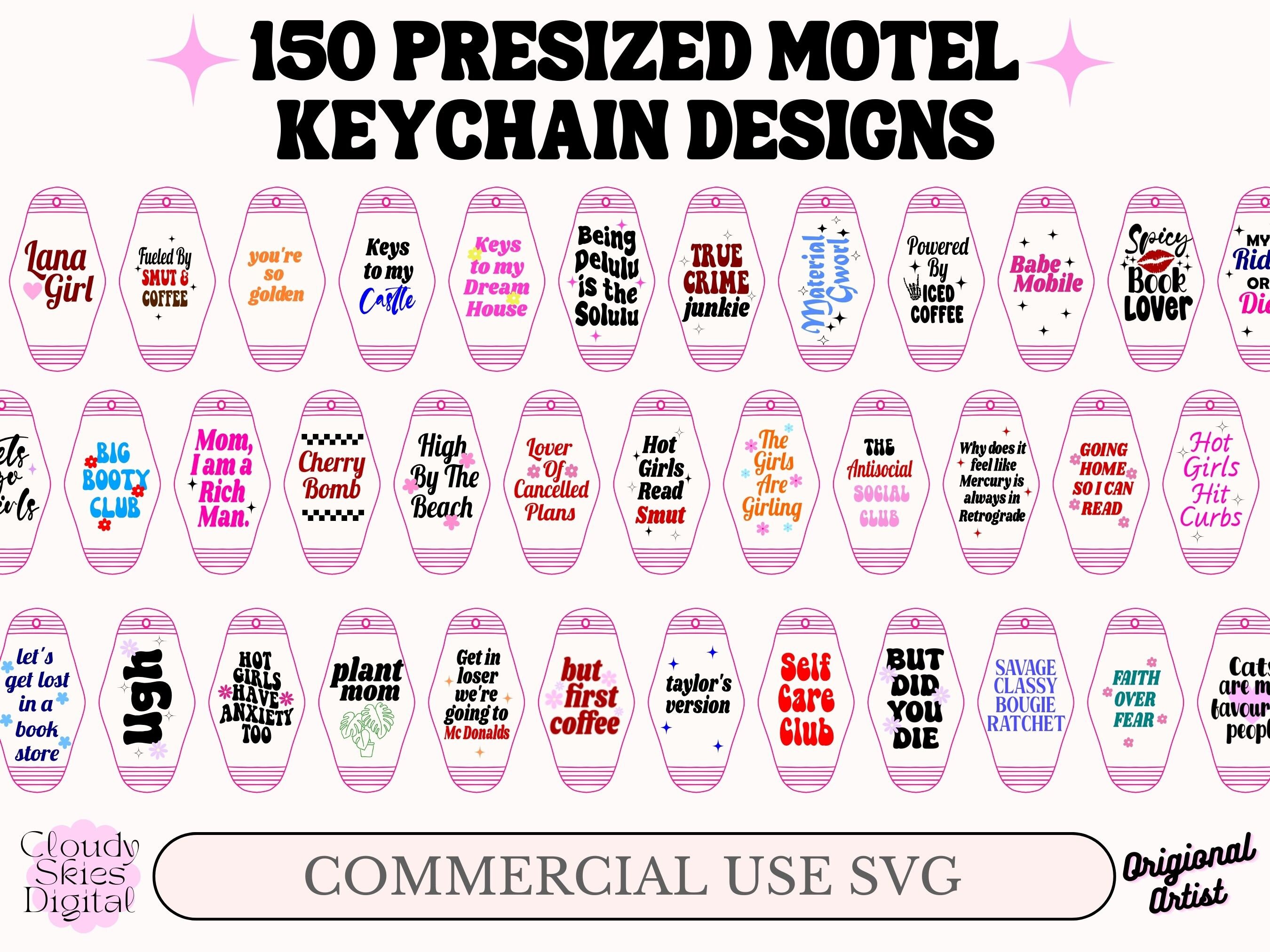150 Motel Keychain Mega SVG Bundle,motel Keychain Svg,hotel Keychain ...
