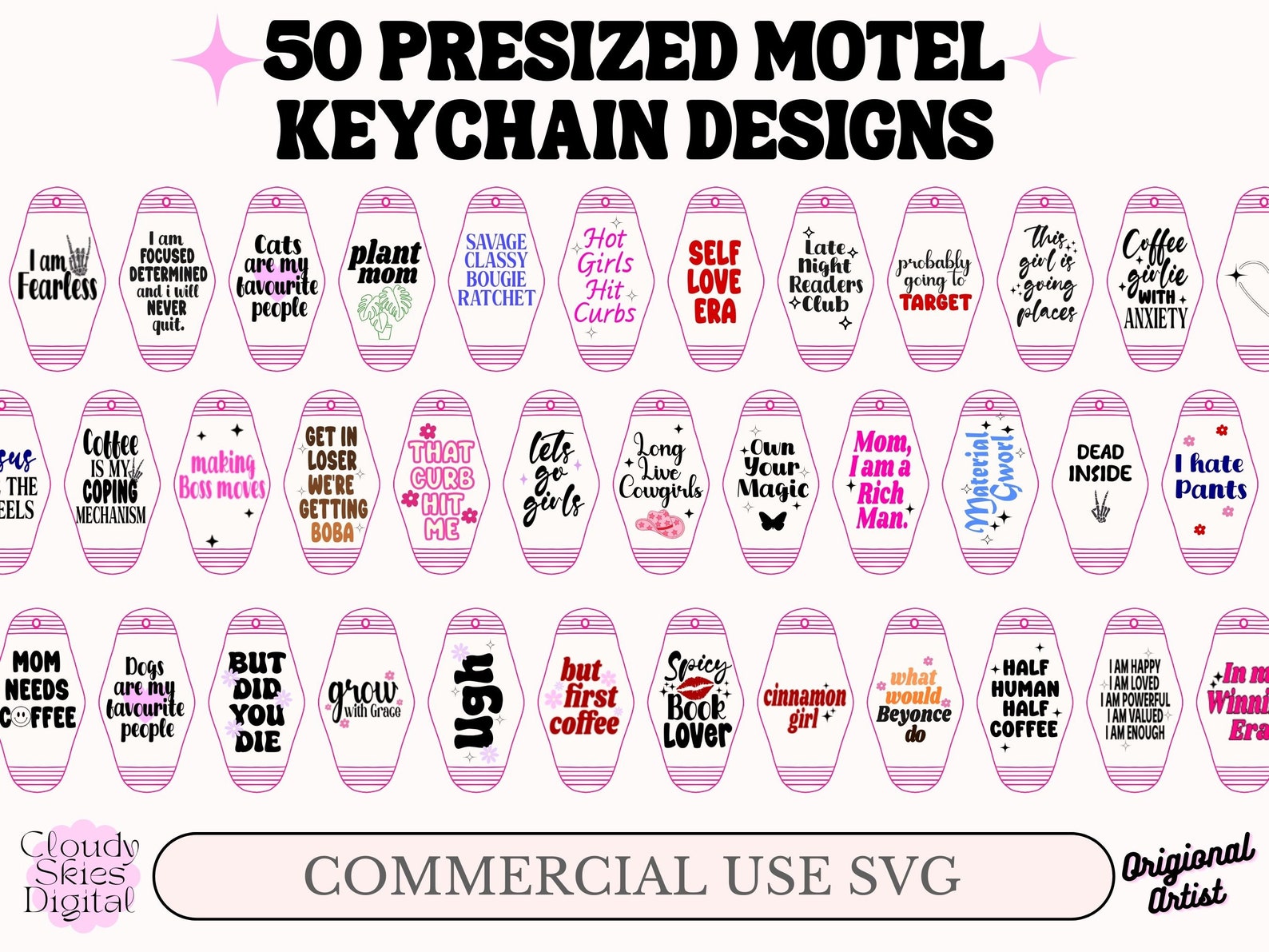 50 Motel Keychain SVG Bundle,motel Keychain Svg,hotel Keychain Svg,cut ...