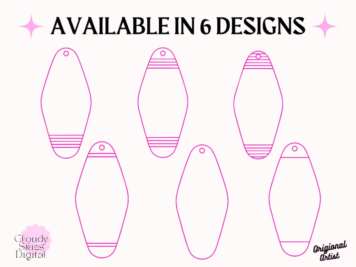 Motel Keychain Outline Template Svg Png, Motel Keychain Outline ...