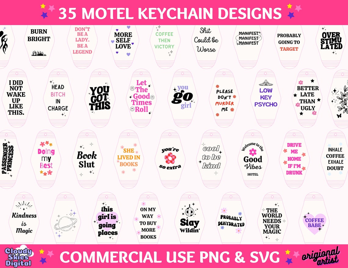 Motel Keychain SVG Bundle, Motel Keychain Svg,hotel Keychain SVG, Cut ...