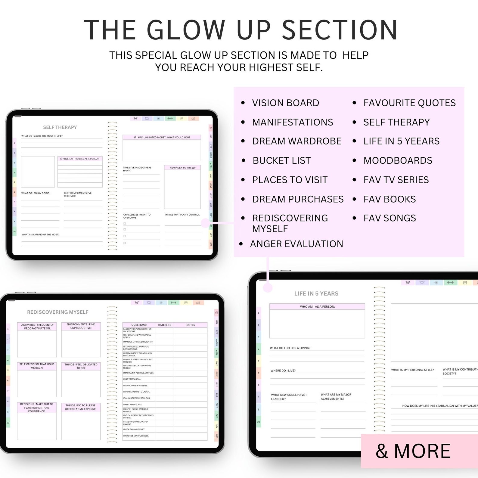 All-in-one Digital Planner 2024, 2025, Undated Digital Planner ...