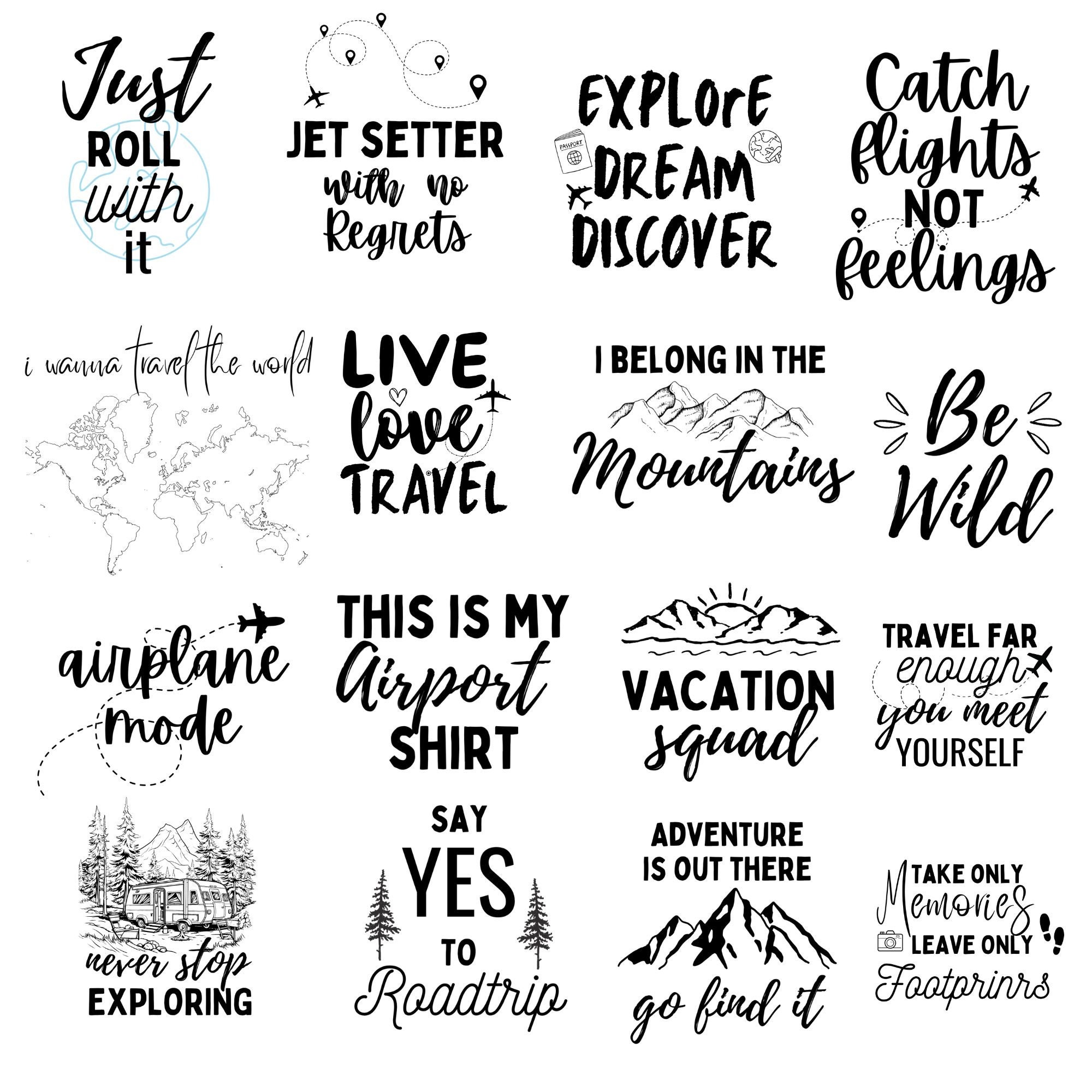 50 Travel SVG PNG Bundle, Travel Quotes SVG, Camping Svg, Adventure Svg ... 50 Travel SVG PNG Bundle, Travel Quotes SVG, Camping Svg, Adventure Svg ...