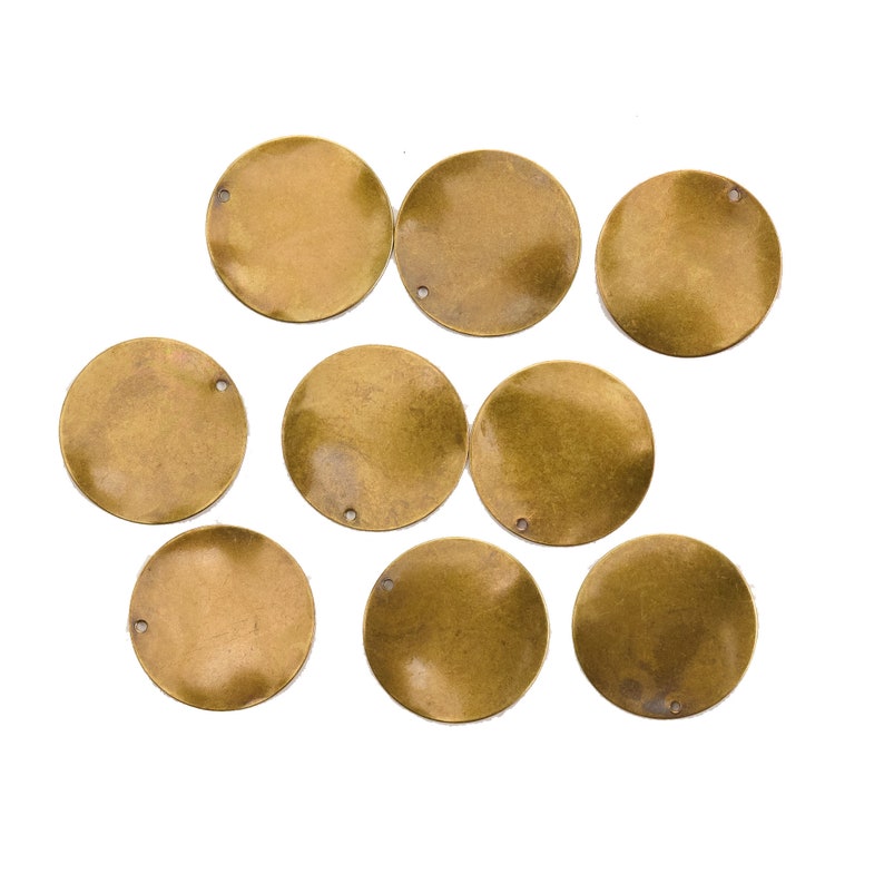 Antiqued Bronze Wavy Disk Disc 27mm - Etsy