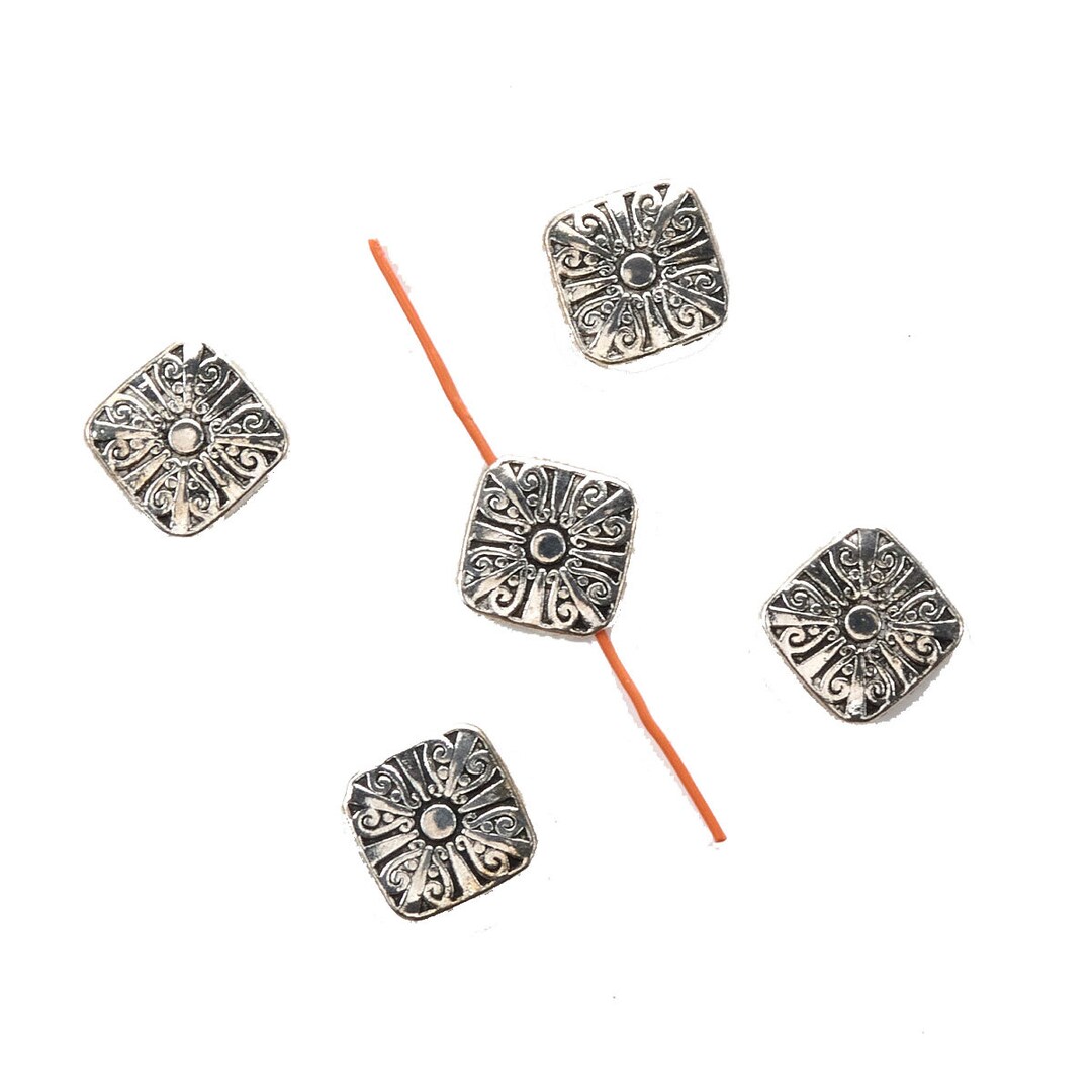 Ornate Square Alloy Bead 20mm - Etsy