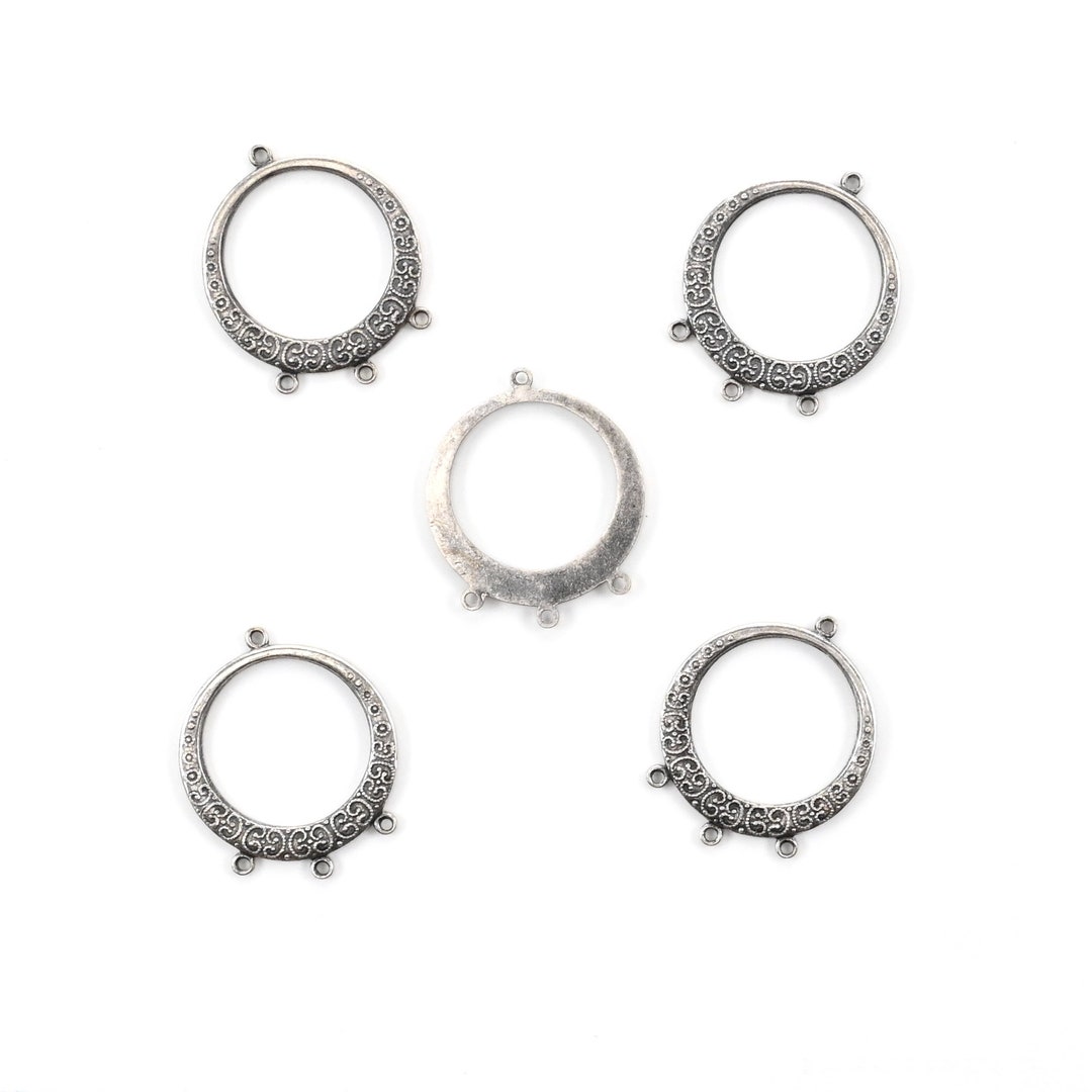 Ornate Vintage Open Circle Component With 4 Loops 29mm X 34mm - Etsy